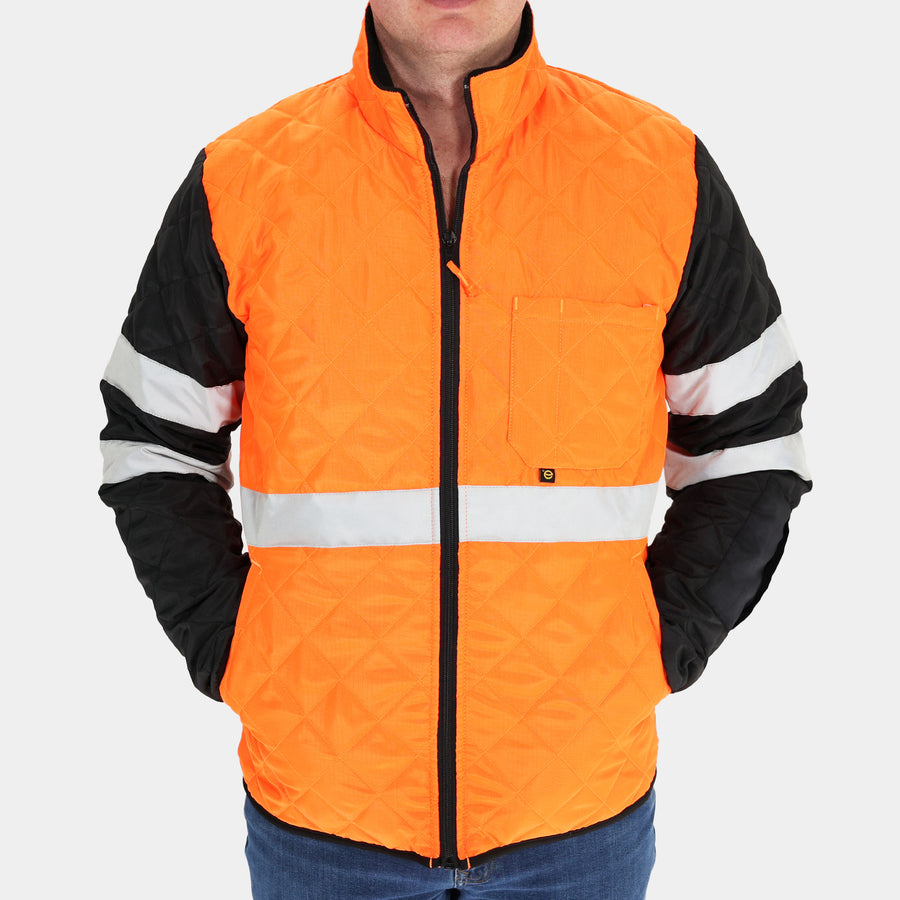 Agile Jacket - Quilted Hi Vis Orange Outerwear – Epik Workwear