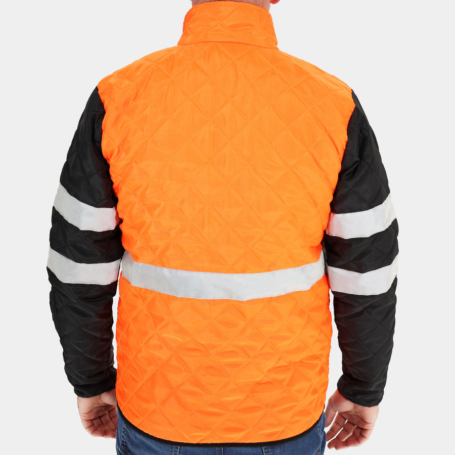 Agile Jacket - Quilted Hi Vis Orange Outerwear – Epik Workwear