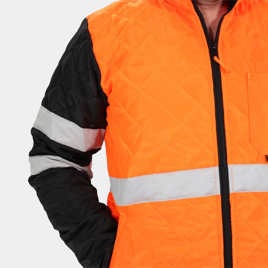 Agile Jacket - Quilted Hi Vis Orange Outerwear – Epik Workwear